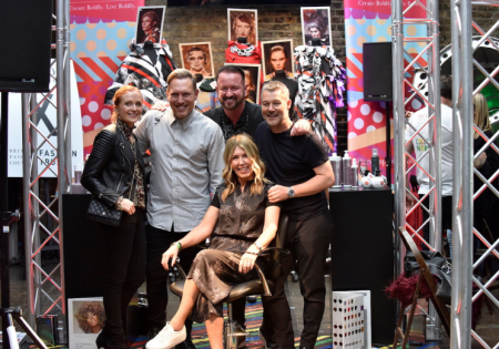 Revlon Lisa Jackson (centre) with Emma Rowbottom, Richard Darby, Mark ...